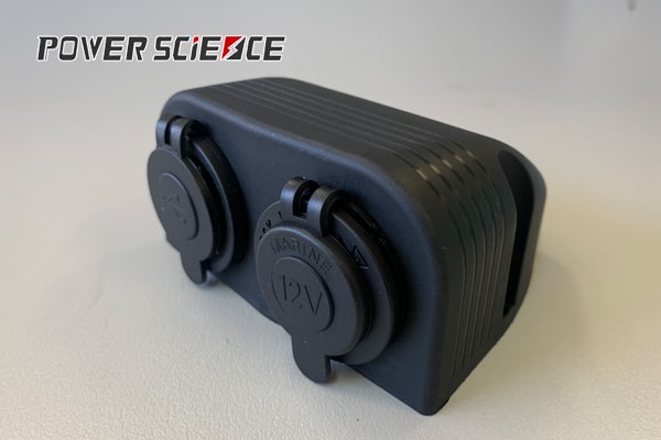 [DS-006] Two Hole Socket with 12V + 3.1A USB (Blue Light) | Power ...